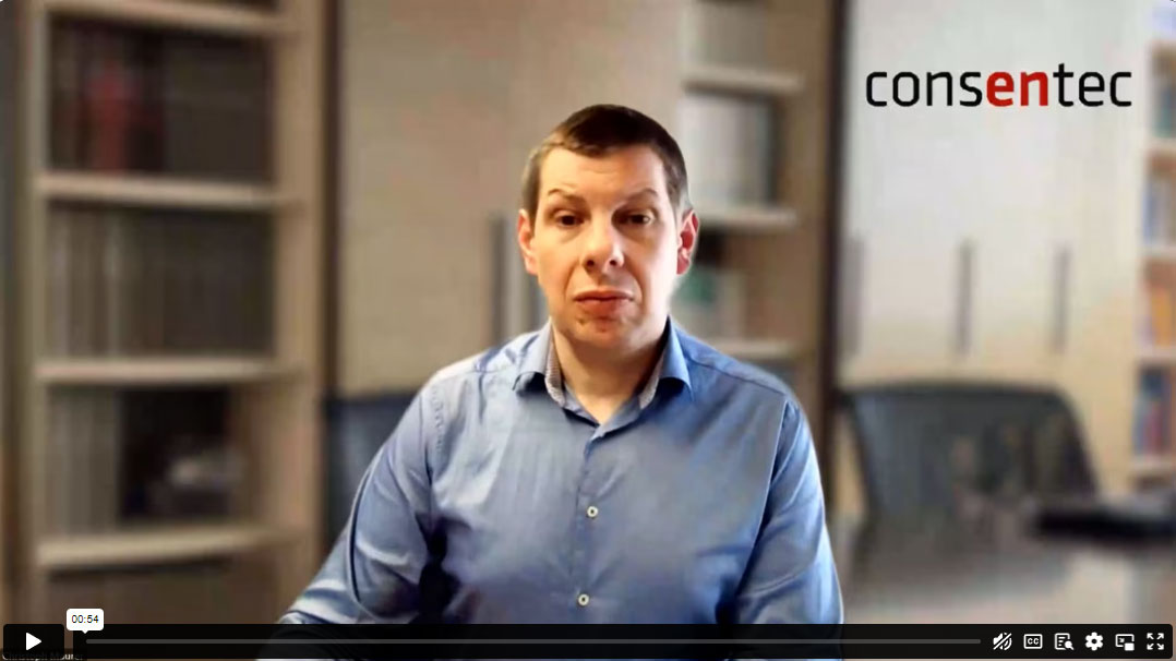 Dr. Christoph Maurer (Gesellschafter und Geschäftsführer – Consentec) stellt sein Vortragsthema ...